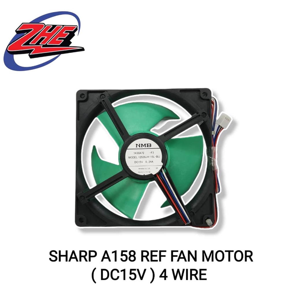 SHARP A158 REFRIGERATOR FAN MOTOR DC15V 4 WIRE / FRIDGE FAN MOTOR ...