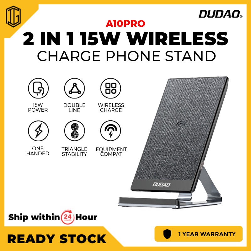 DUDAO A10Pro Fast Wireless Charger 2 in 1 With 15W Aluminum Phone ...