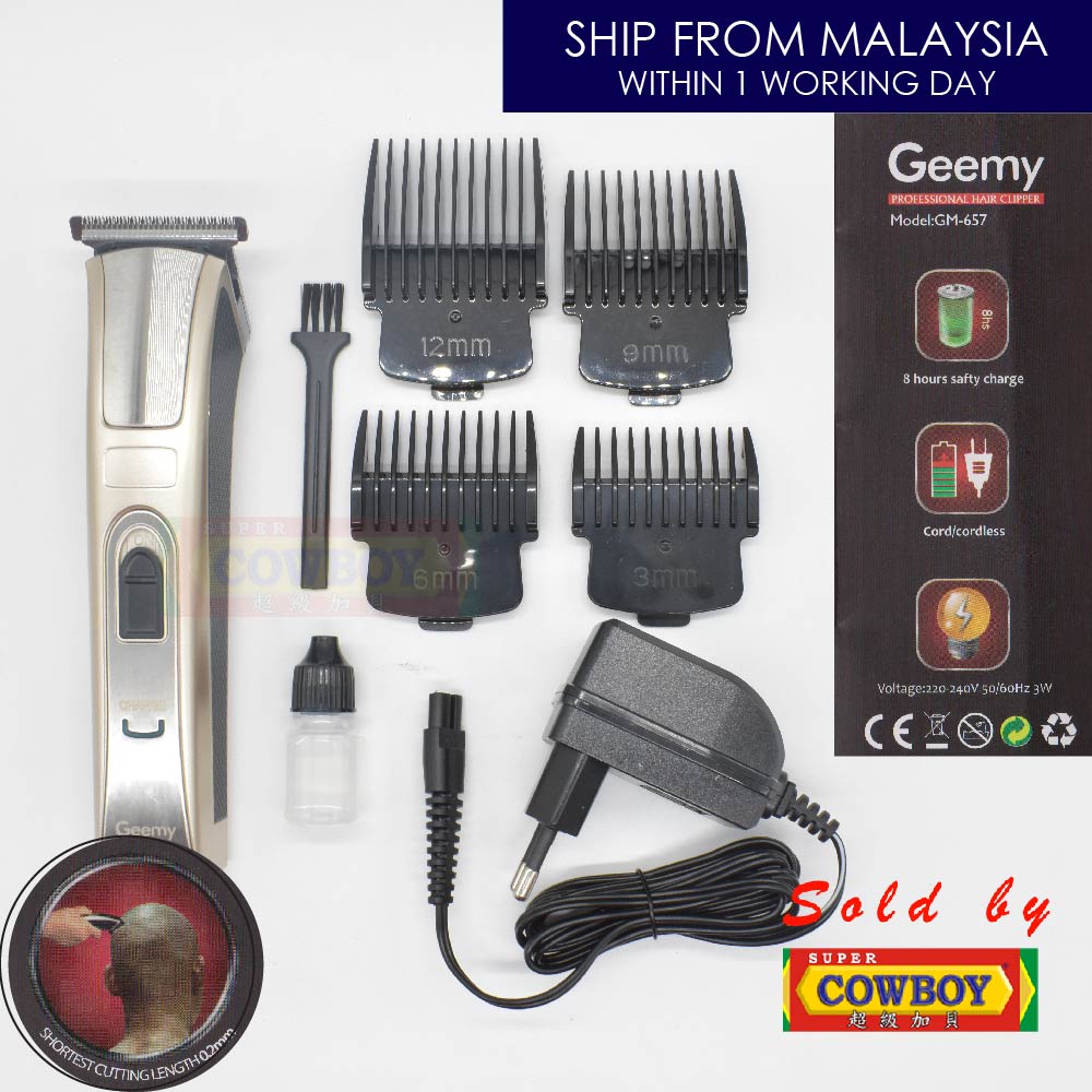Geemy Mesin Gunting Rambut Rechargeable GM-657 Professional Hair Clipper Mesin Potong Rambut ...