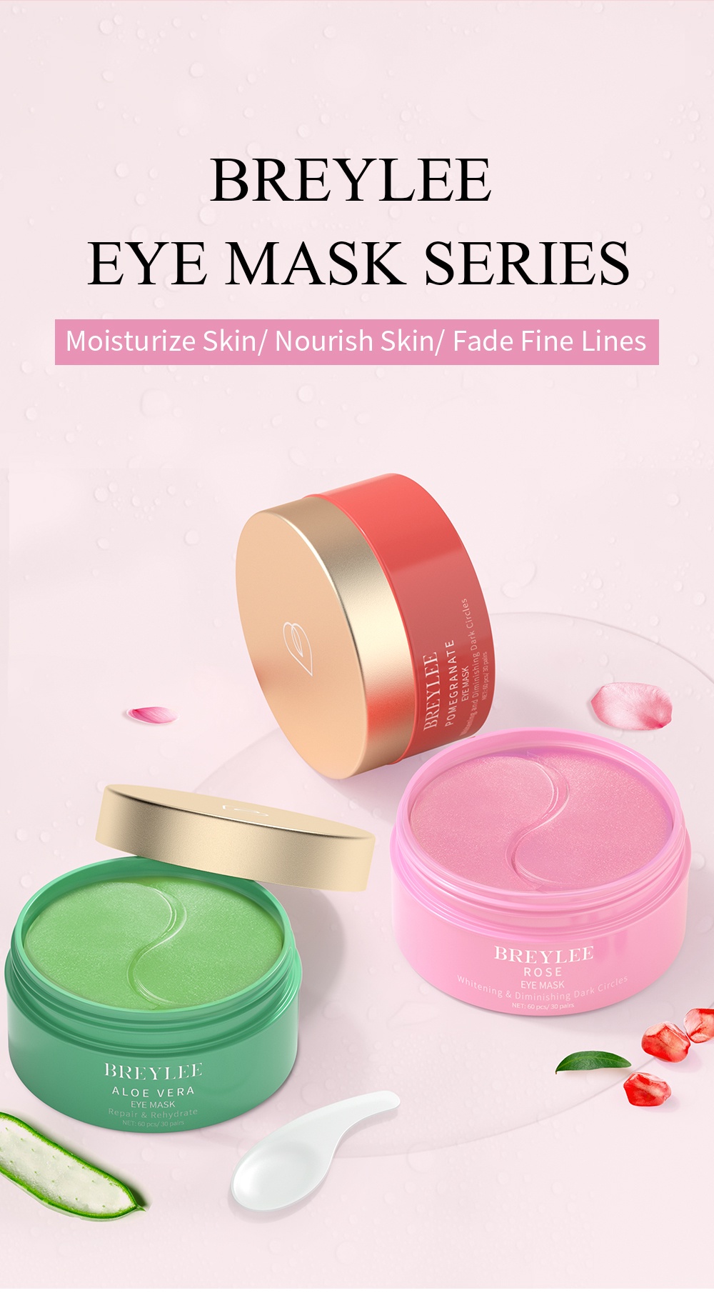 BREYLEE Eye Mask Moisturize Nourish Fade Fine Lines Eye Patch Remove ...