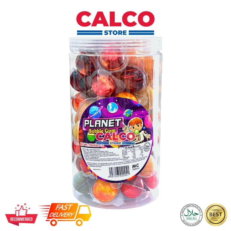 (13g x 60’s) Khy Burst Planet Bubble Gum Candy Sweets Gula-Gula Getah ...