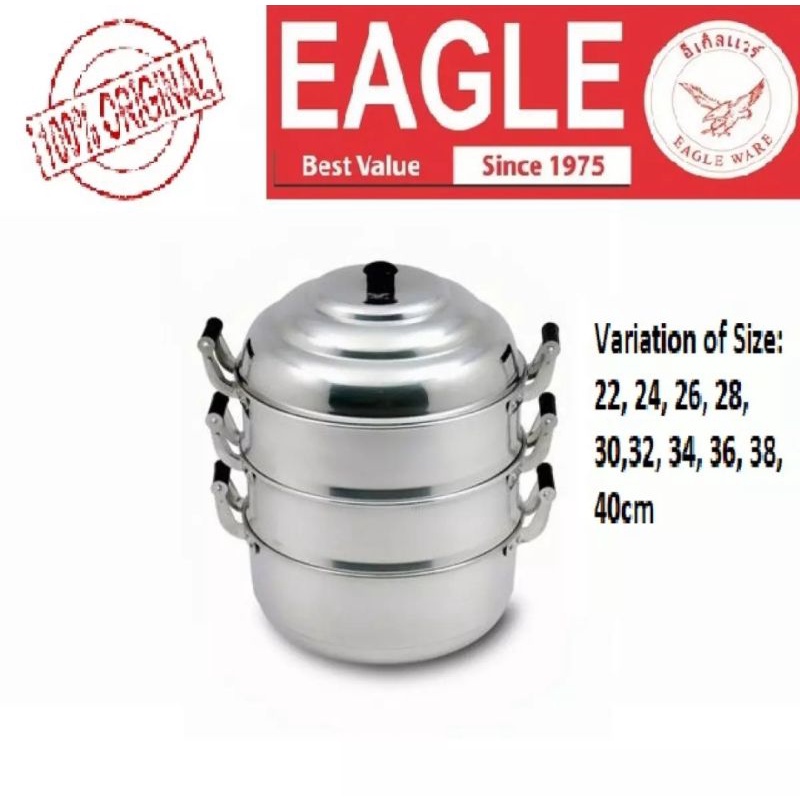 (30cm)Aluminium Steam Pot 3 Layer | Steam pot | Periuk Kukus 3 Tingkat ...