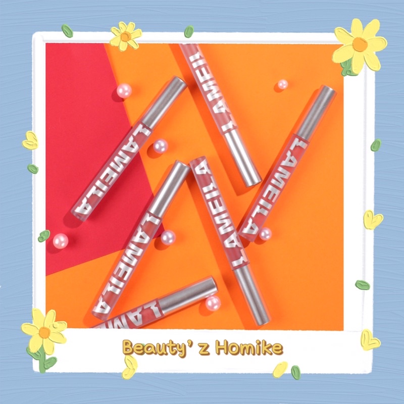 Lameila matte lipstick with pink shell, long-lasting color, smooth, non ...