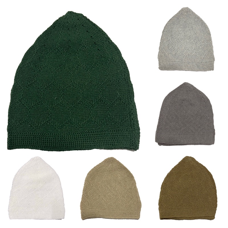 Ales Kopiah Kait Benang Turkey / Kopiah Kait Dewasa / Kopiah Kait ...