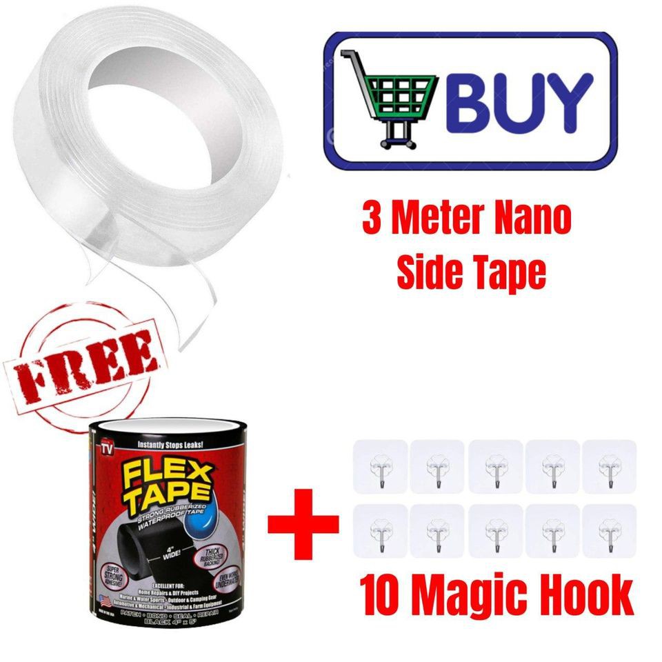 (Ready Stock) Magic Tape for all type Diy --NANO MAGIC Doubleside TAPE ...