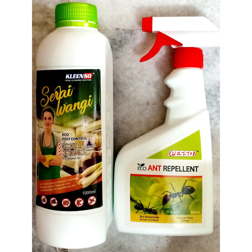 KLEENSO ECO PEST CONTROL MULTI CLEANER 1000ML + PESSO Eco Ant Repellent ...