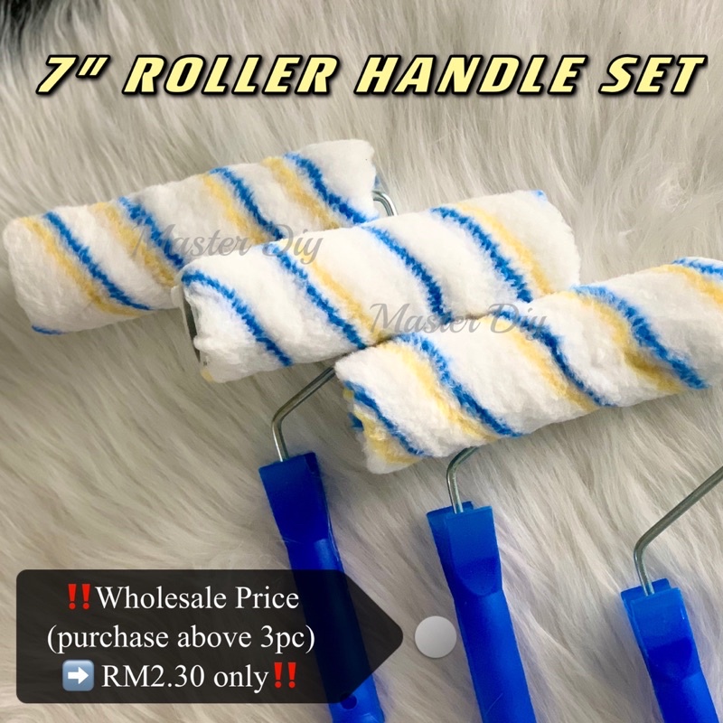 ‼️READY STOCK‼️7” ROLLER HANDLE SET / PAINT ROLLER WITH HANDLE ...