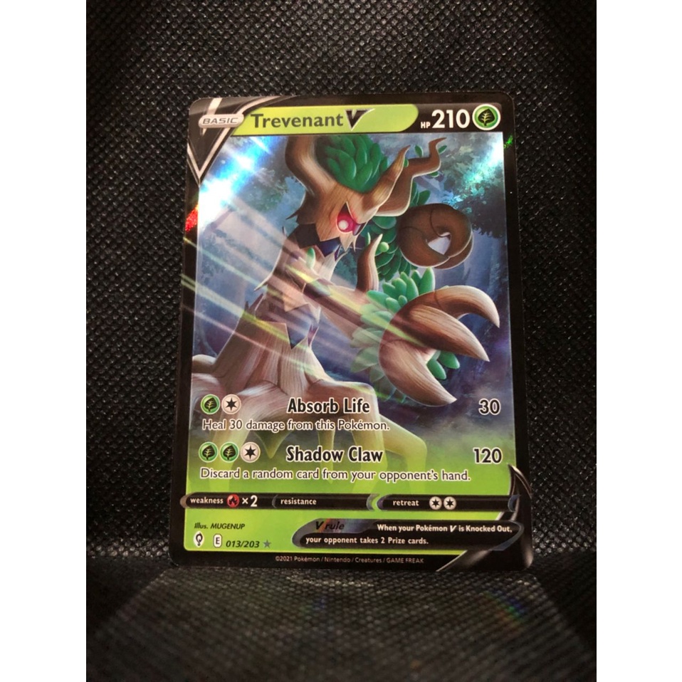 Pokemon TCG trading card - Trevenant V 013/203 (Evolving Skies ...