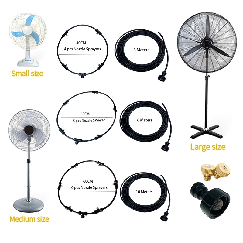 Fan Misting Kit For Outdoor Misting Cooling System With Brass Nozzle+A ...