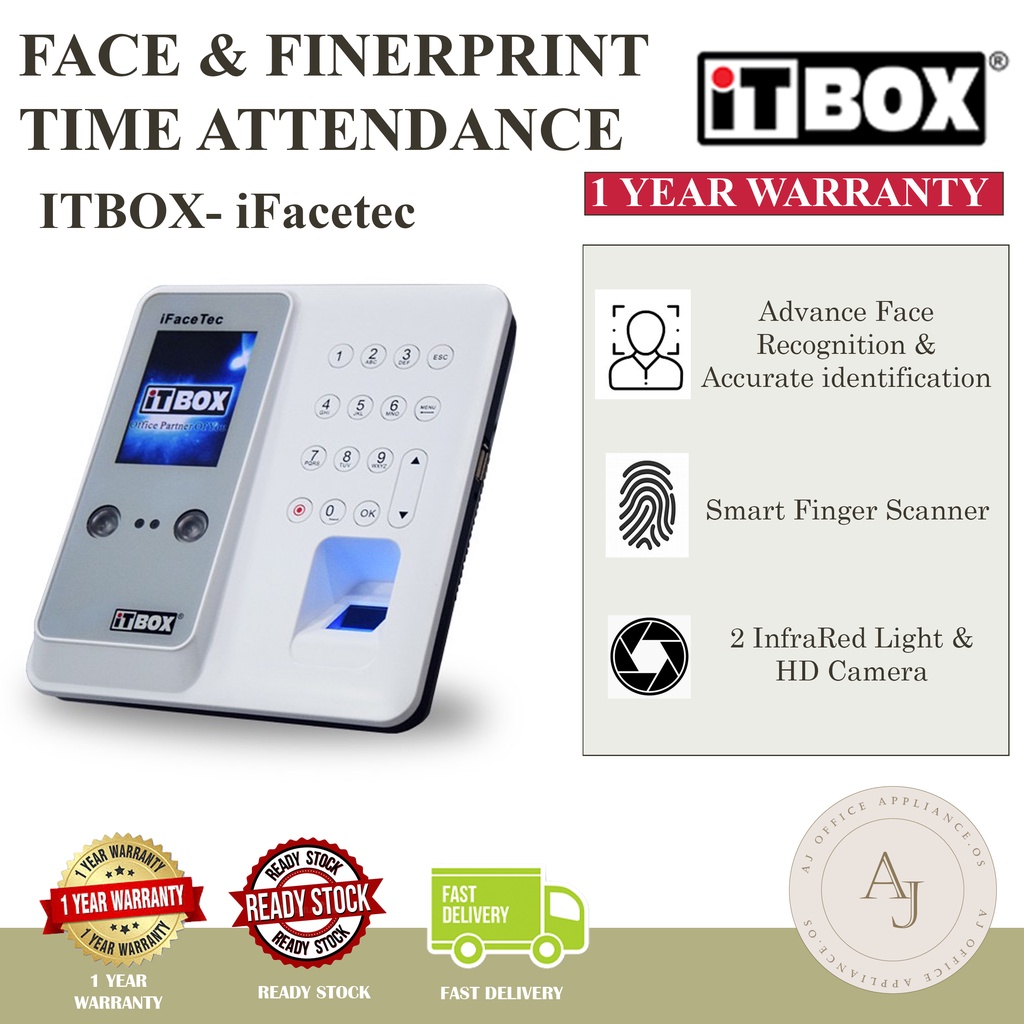 iTBOX iFaceTec Face Recognition & Fingerprint Attendance Machine ...
