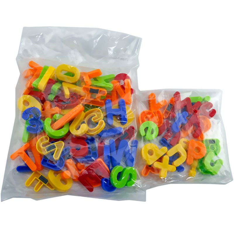 WMMB Magnetic Alphabet Magnets Letters and Numbers Toy ABC 123 Fridge ...