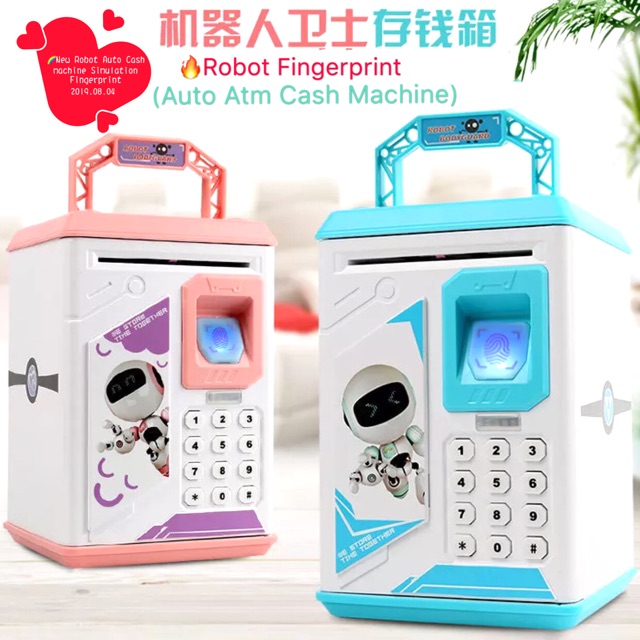 🌈 Robot Auto Fingerprint ATM Cash Machine/ Bodyguards Cash Mashine ...