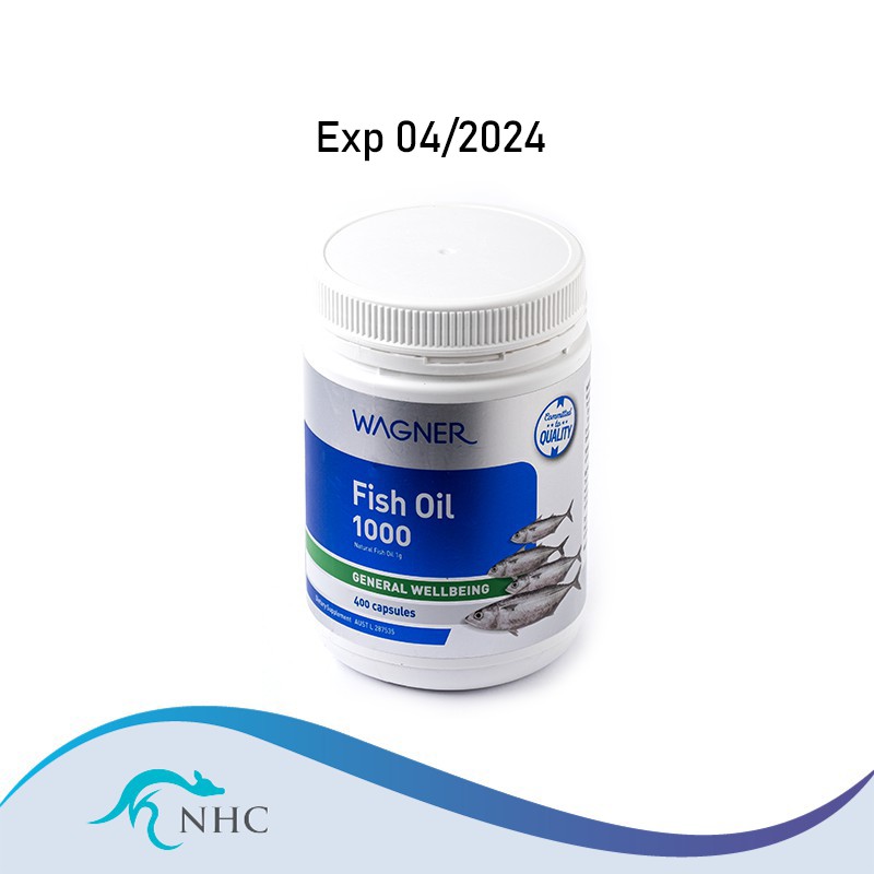 Wagner Fish Oil 1000 400 Capsules Health Supplement Fish Oil Omega 3 ...