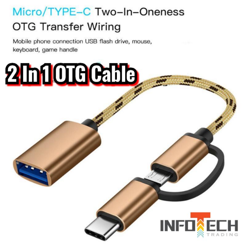 READY STOCK ☆TYPE C & MICRO USB OTG ON THE GO CABLE SUPPORT ANDROID ...