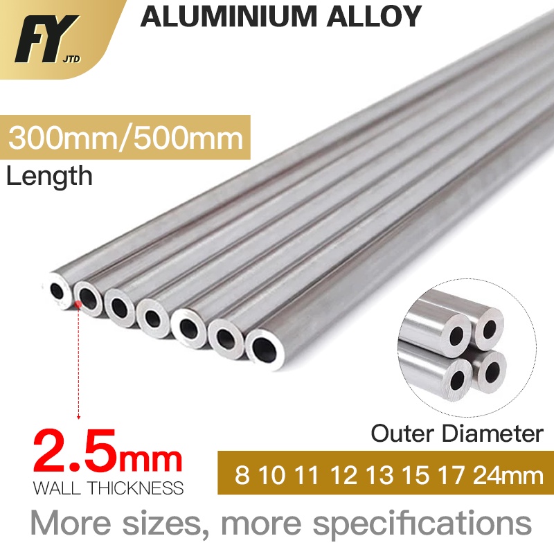 FUYI aluminum tube 2.5mm wall thickness 300mm 500mm length High Quality ...