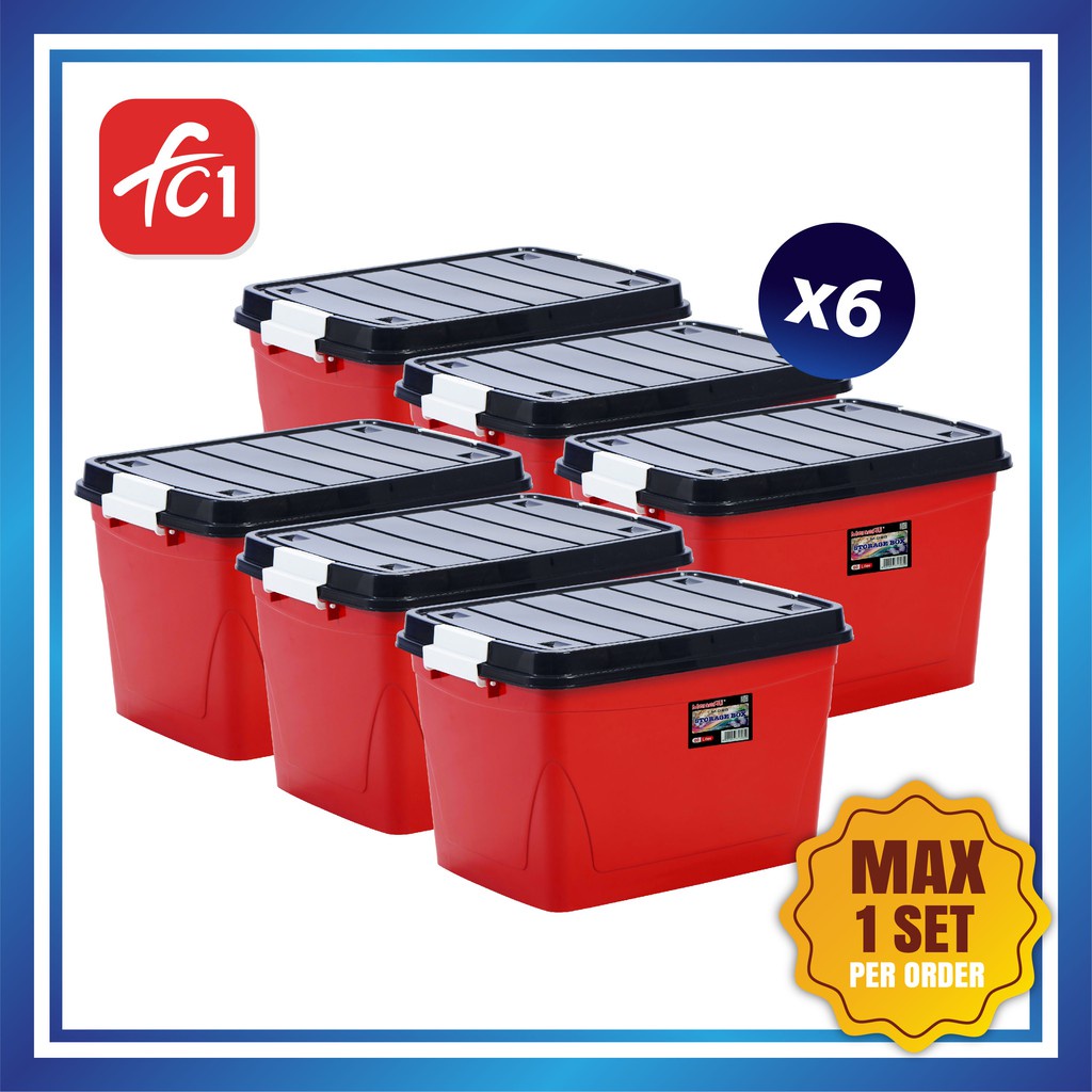 FC1 Big 80L 6sets Tight Closure Waterproof Houseware Plastic Storage ...