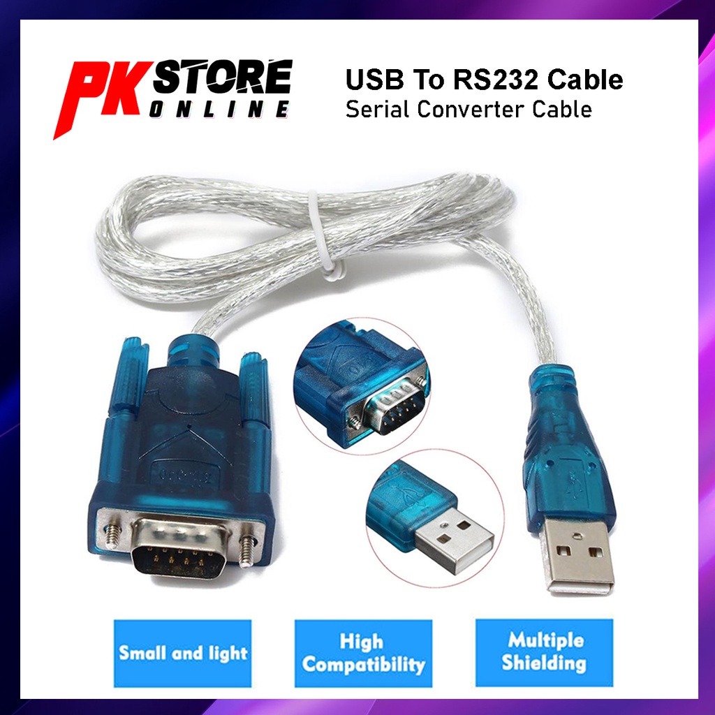 USB TO RS232 SERIAL 9 PIN DB9 CABLE ADAPTER CONVERTER | Shopee Malaysia