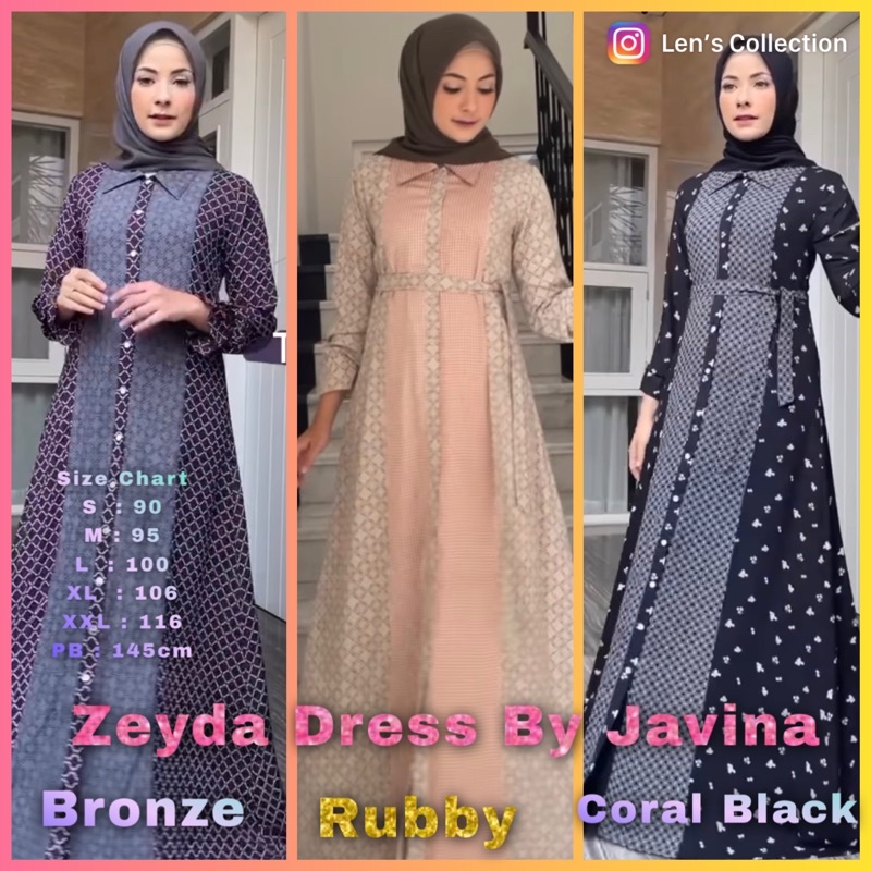 Zeyda Dress BY JAVINA OFFICIAL (ORIGINAL) | Shopee Malaysia