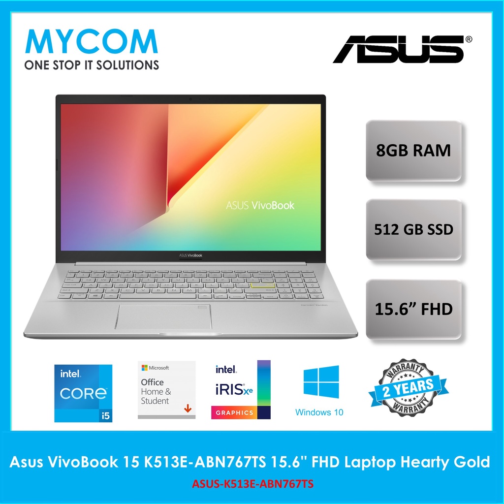Asus VivoBook 15 K513E-ABN767TS 15.6'' FHD Laptop Hearty Gold (i5 ...