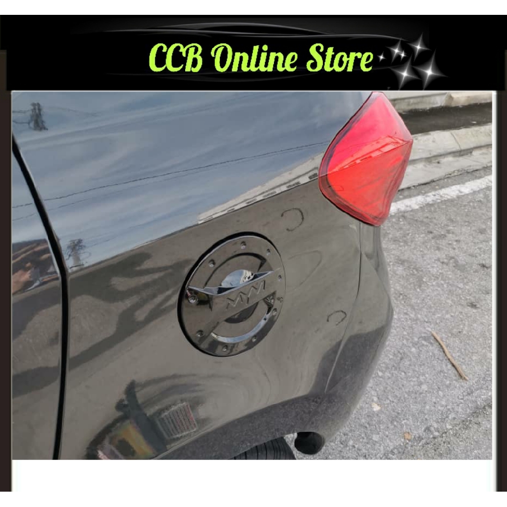 Perodua Myvi 2018 - 2023 Fuel Tank Cover (Chrome / Black) | Shopee Malaysia