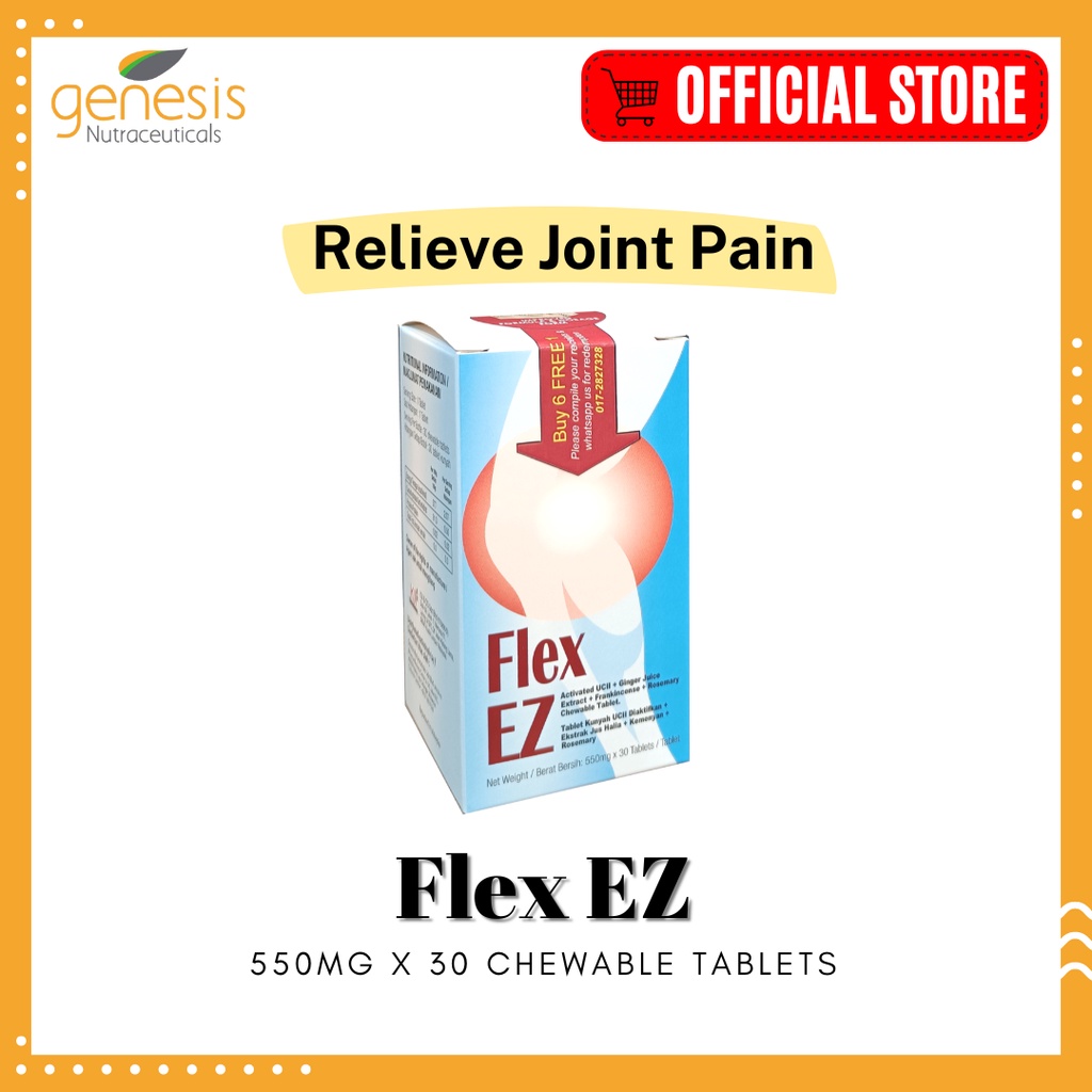 **(Exp: Oct 2024) FLEX EZ 500MG CHEWABLE TABLET 30'S | Relieve Joint ...
