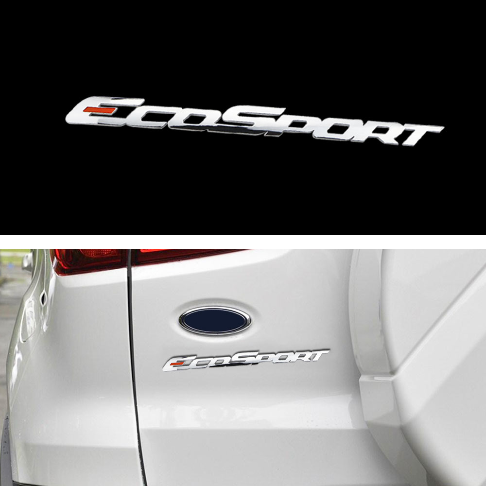 Car Front Rear Ecosport Emblem Logo Chrome Silver for Ford Ecosport 1st ...