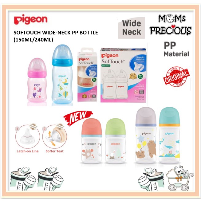 Pigeon SofTouch PP Wide-Neck Nursing Bottle | Shopee Malaysia