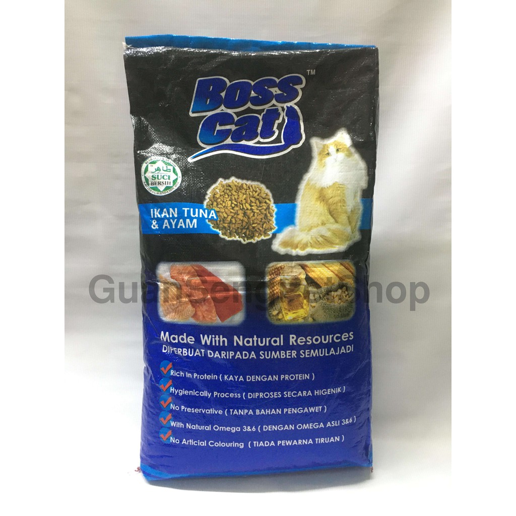 Cat Food / Boss Cat Chicken & Tuna // Makanan Kucing 1kg - REPACK【READY ...