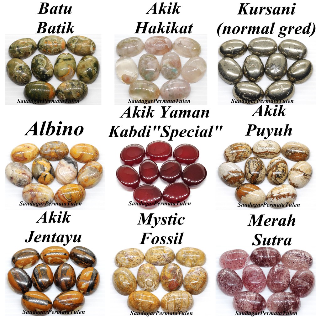 Koleksi #1 Batu Cincin 100% Asli Pelbagai Jenis "Akik" Dari Seluruh ...