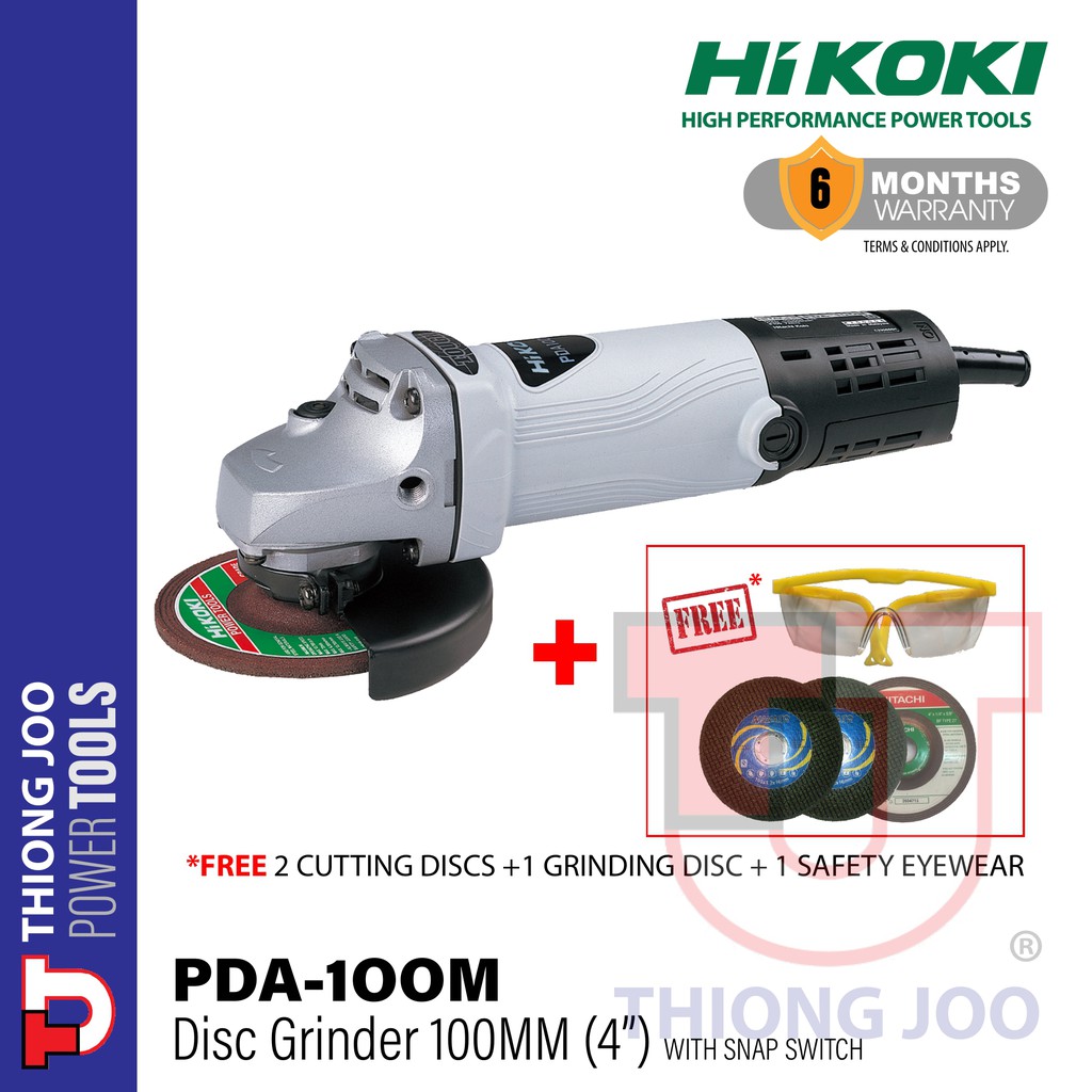 HITACHI PDA-100M DISC GRINDER 100MM WITH SNAP SWITCH | Shopee Malaysia