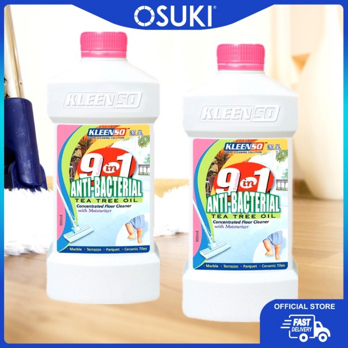 KLEENSO 9 In 1 Anti-Bacterial Tea Tree Oil Floor Cleaner - Pink (2 x ...