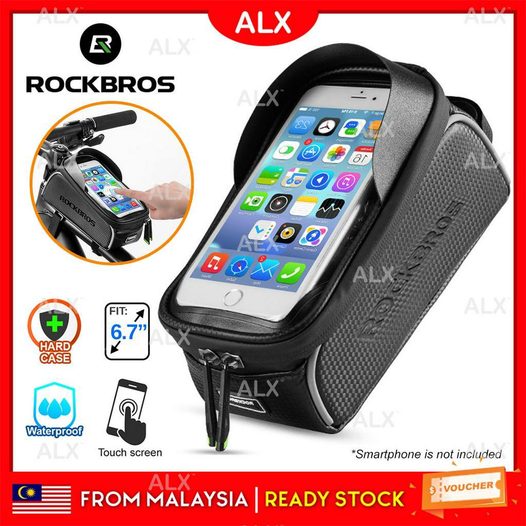 ALX ORIGINAL ROCKBROS Bike Bag Hard Shell Bike Bag Large Front Tube Bag ...