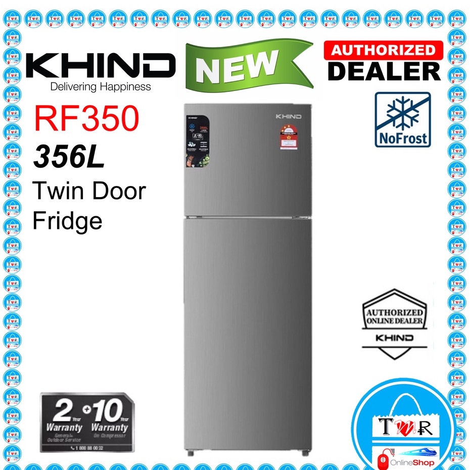 Khind 2 Door Refrigerator 356L RF350/ 216L RF200 / No Frost | Shopee ...