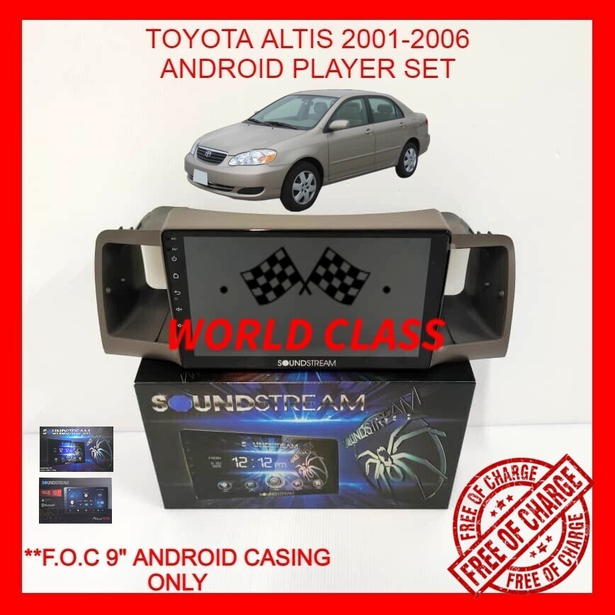 TOYOTA ALTIS 2001-2006 SOUNDSTREAM 9" ANDROID IPS PLAYER FULL HD SCREEN ...