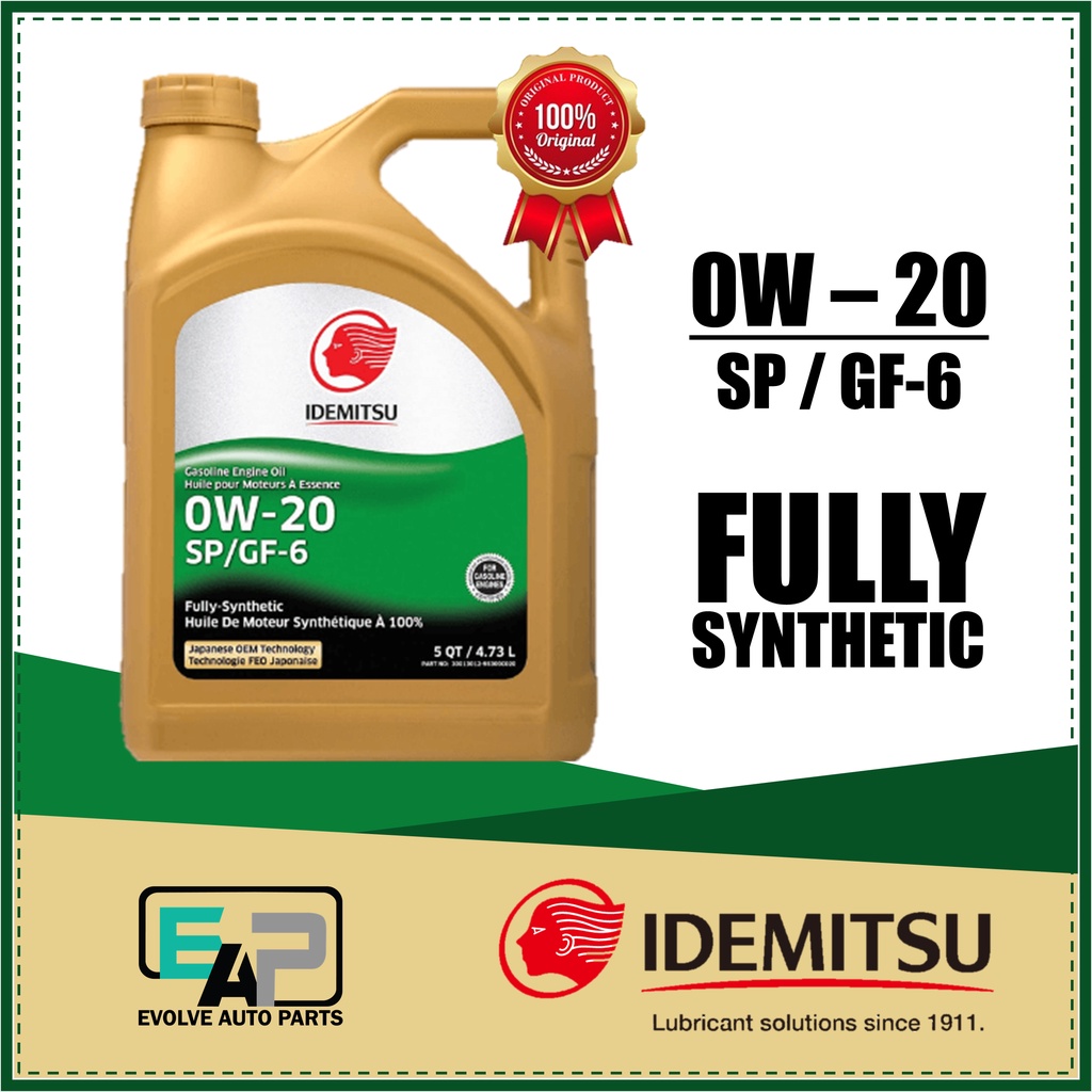 IDEMITSU 4Liter 0W-20 Fully Synthetic SN/GF-5 Engine Oil | Shopee Malaysia