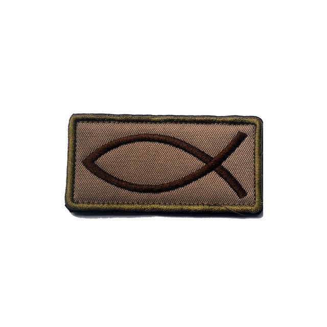 Embroidery Patch Jesus Fish Patch Christian Fish Symbol Tactical Emblem ...