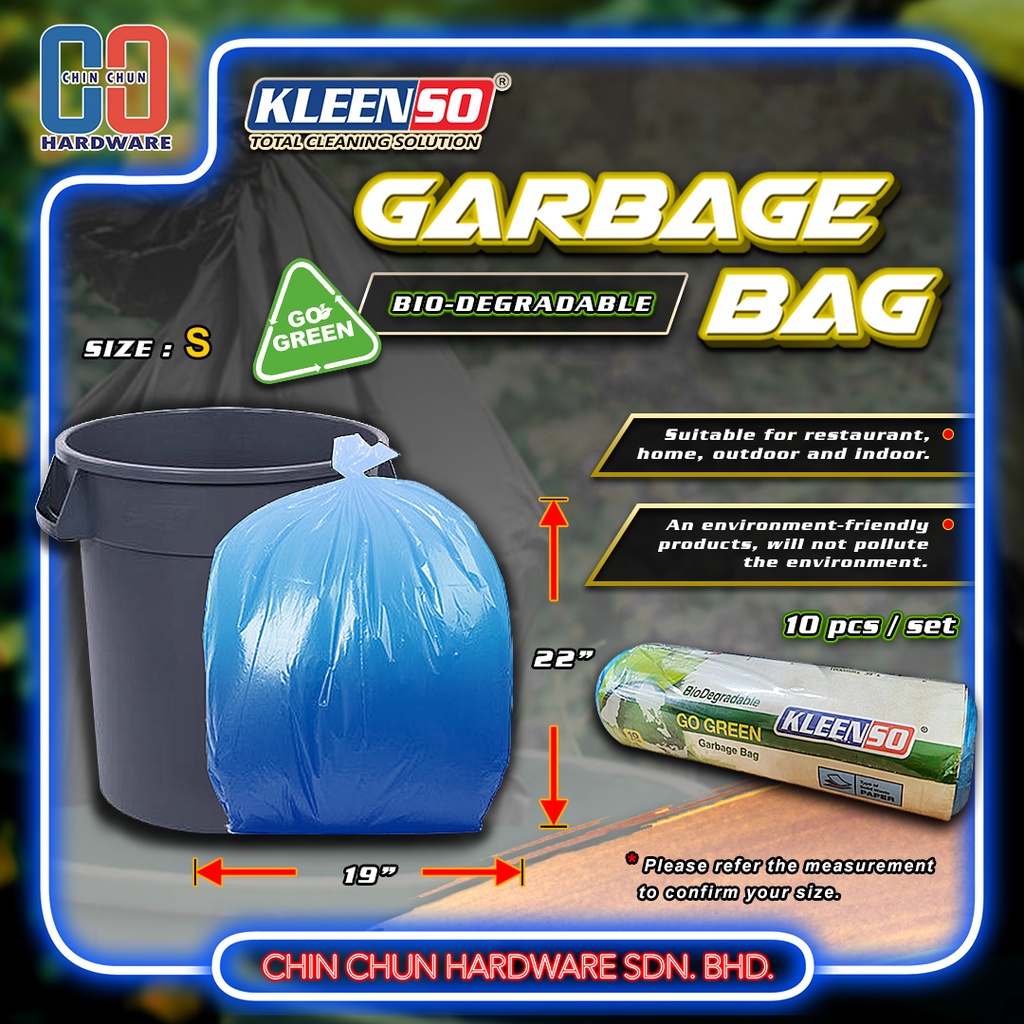 KLEENSO BIO-D GARBAGE BAG S/M/L/XL | RUBBISH PLASTIC BAG | DUSTBIN BAG ...