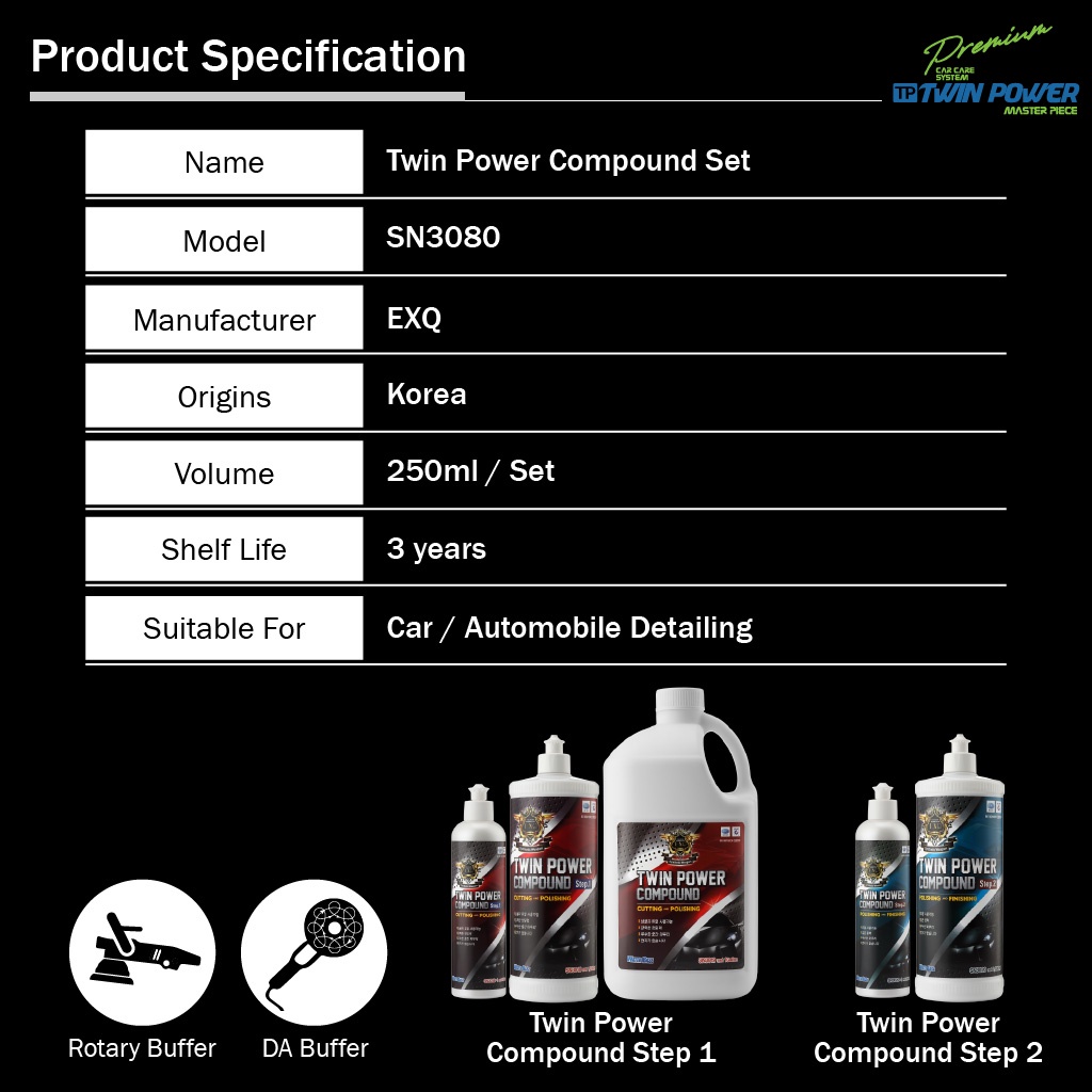 EXQ Twin Power Compound Step#1#2 Set (250ml) | Shopee Malaysia