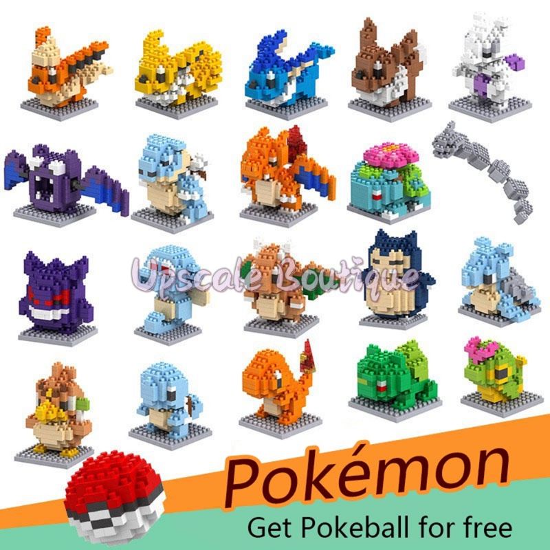 Pokemon Diamond Nanoblock Building Block Toy Pikachu Charmander ...