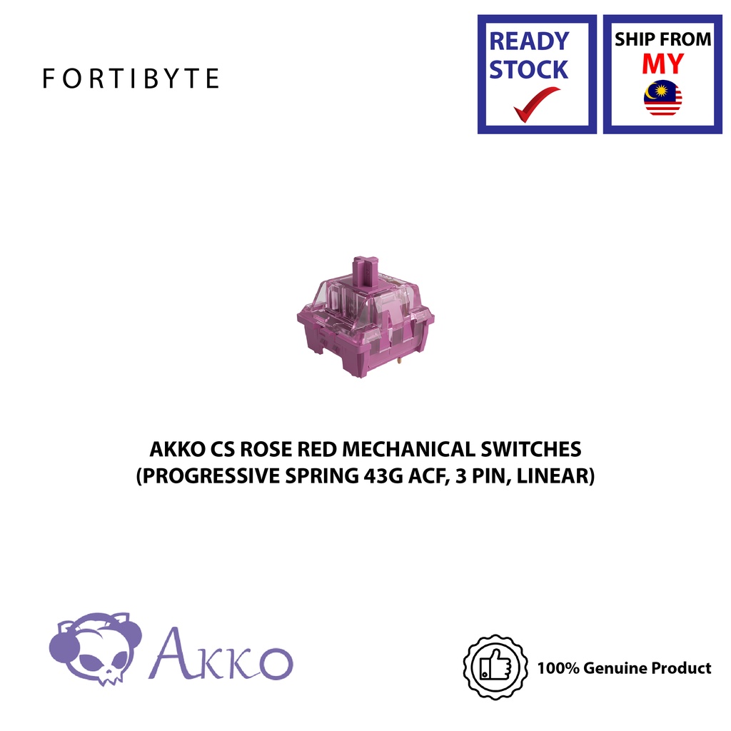 Akko CS Rose Red Mechanical Switches / Custom Keyboard Mechanical ...