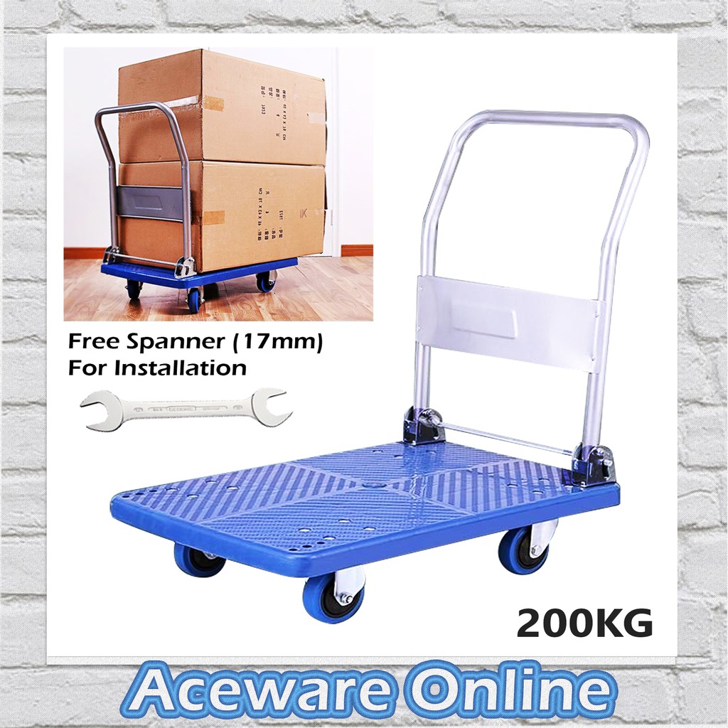 Heavy Duty PVC Foldable Trolley Platform Cart Hand Truck Trolley ...