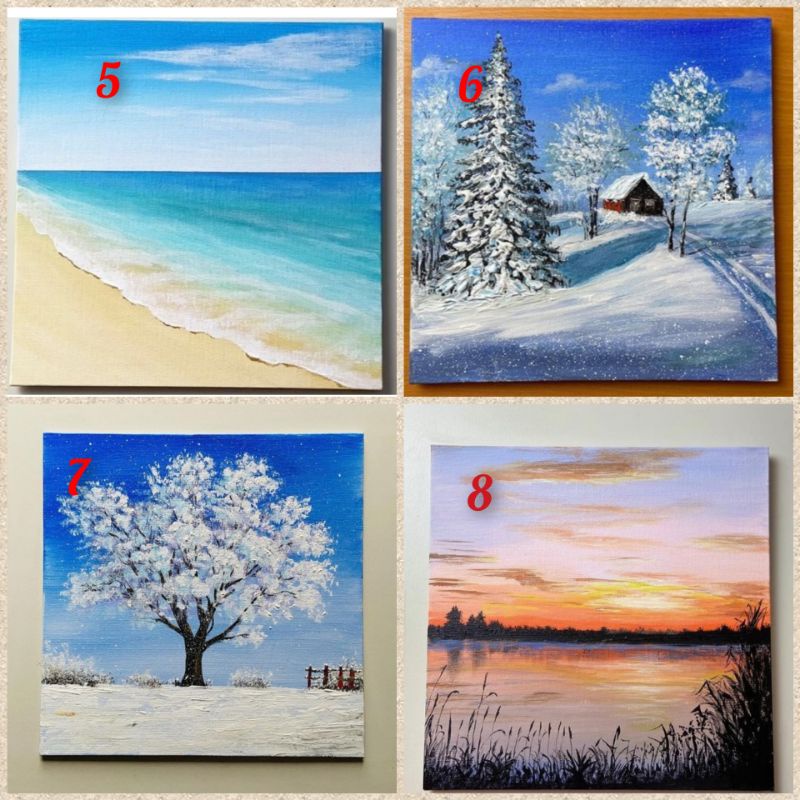 MATAHARI Original handmade sun set sunset painting, acrylic painting ...