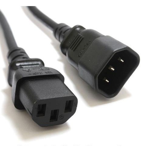 Longwell IEC C14 to C13 Computer PDU 17AWG 1.00mm2 Power Cord Extension ...