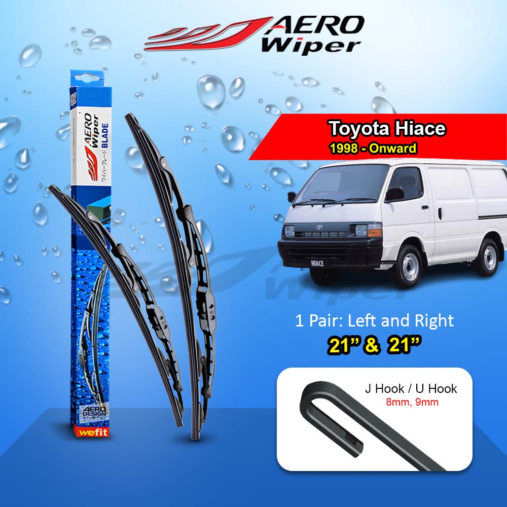 Toyota Hiace HI-ACE Van 1998 - 2009 (AW Metal Bone) 1 Pair Wiper Blade ...