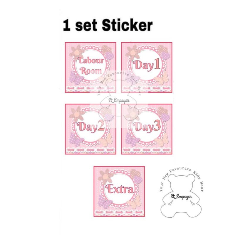 🔥𝐓𝐞𝐫𝐦𝐮𝐫𝐚𝐡🔥 5PCS STICKER LABOUR ROOM / PLASTIK HOSPITAL / 5PCS ZIPLOCK ...