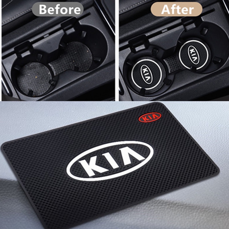 Non-slip Mat Car Dashboard Sticky Mat for Kia logo RIO K5 k3 K2 Picanto ...
