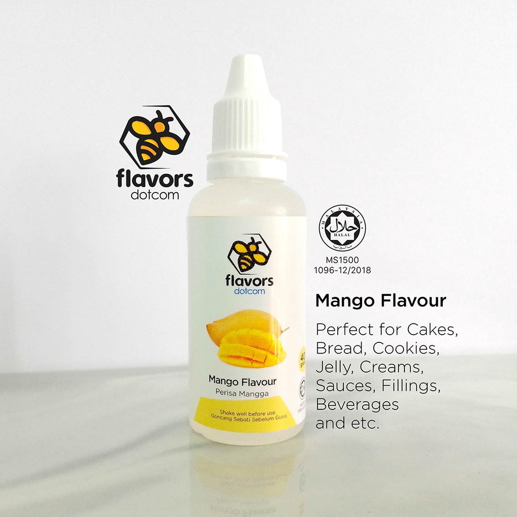 [HALAL] Flavors Dotcom Food Flavouring - Mango Emulco (45g) / Mango ...