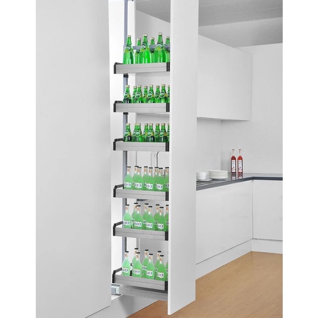 Luxury Stainless Steel Tall Unit Pull Out Kitchen Cabinet wt sSoft ...