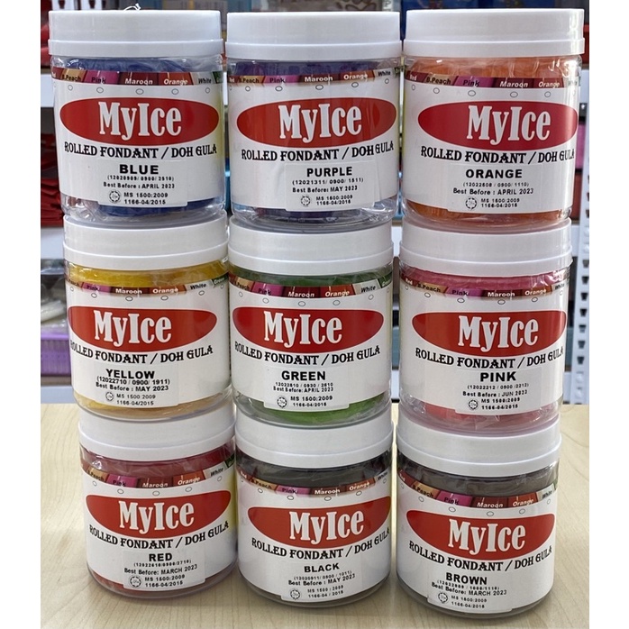 Ready Stock📣 MyIce Rolled Fondant / Doh Gula & Gum Paste / Doh Gula Gam ...