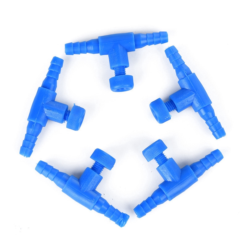10pcs Plastic T Shape Aquarium Adjustable Air Control Valves Fish Tank ...